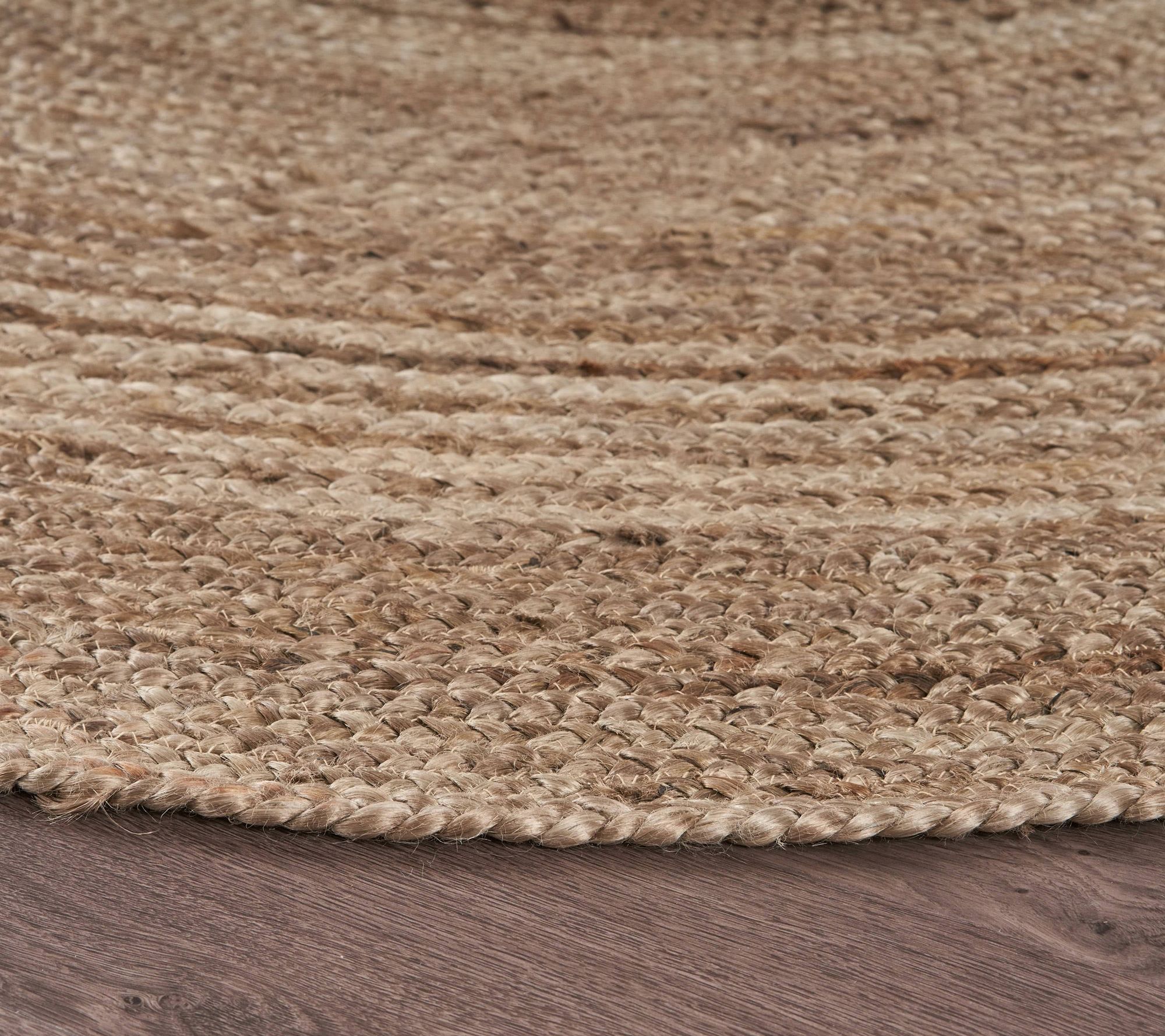 Ox Bay Gray Toned Natural Jute Area Rug 4' Round - QVC.com