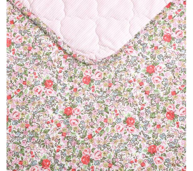 Laura Ashley Rowena Pink Twin Quilt - QVC.com