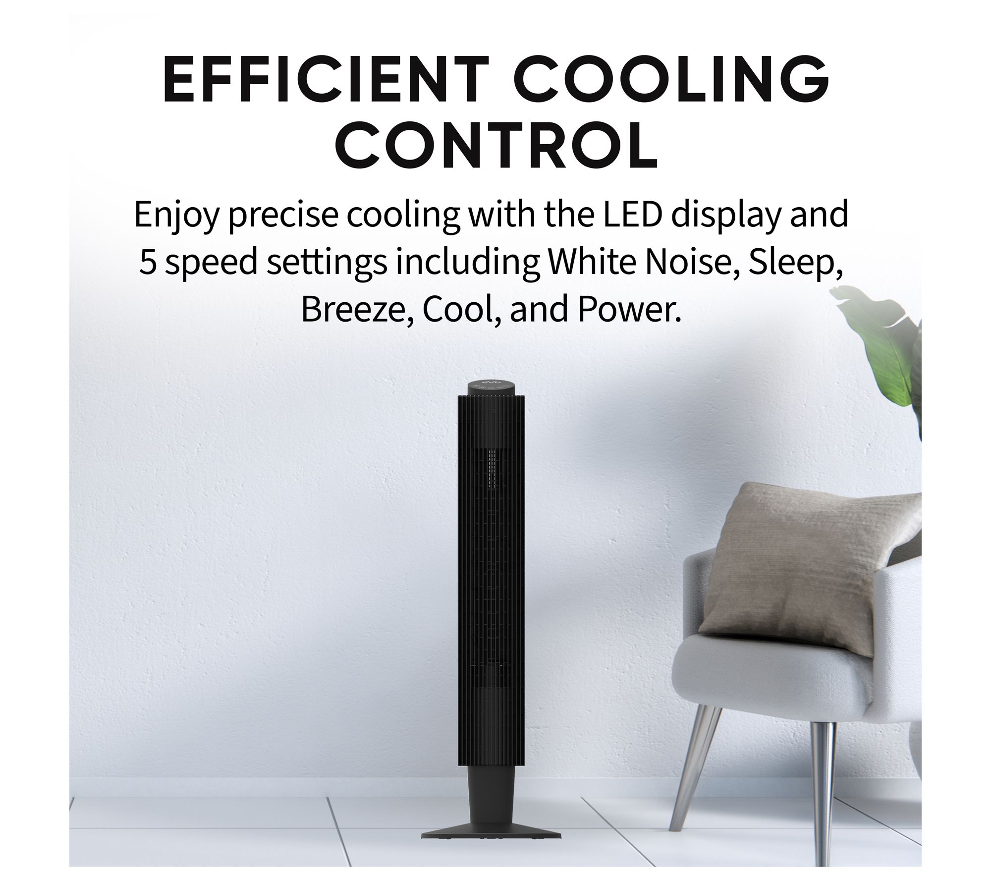 EVO 42" Wi-Fi Electronic Digital Tower Fan - QVC.com