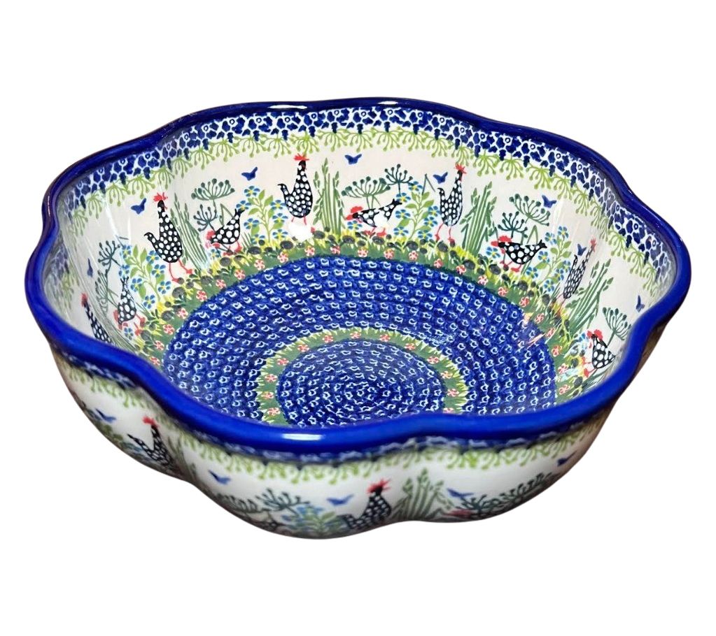 Lidia's Polish Pottery Large 12 cup Fala Bowl - QVC.com