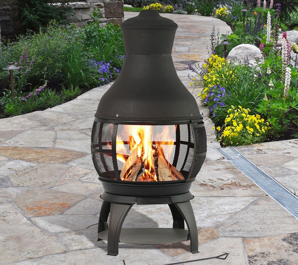HEATMAXX Outdoor Cast Iron Chiminea Fire Pit - QVC.com
