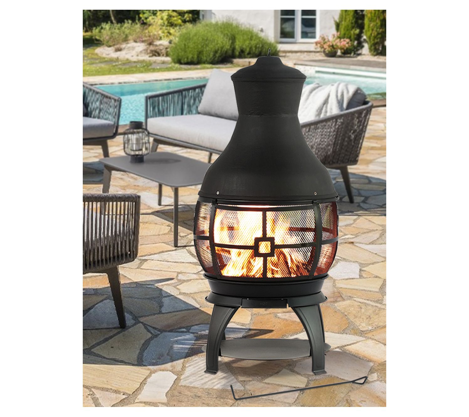 HEATMAXX Outdoor Cast Iron Chiminea Fire Pit - QVC.com