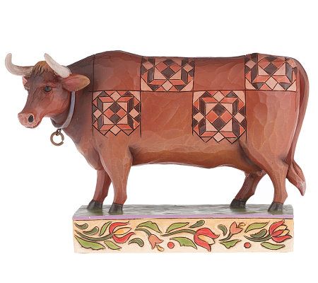 Jim Shore Heartwood Creek Williamsburg Cow Figurine - QVC.com