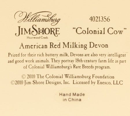 Jim Shore Heartwood Creek Williamsburg Cow Figurine - QVC.com