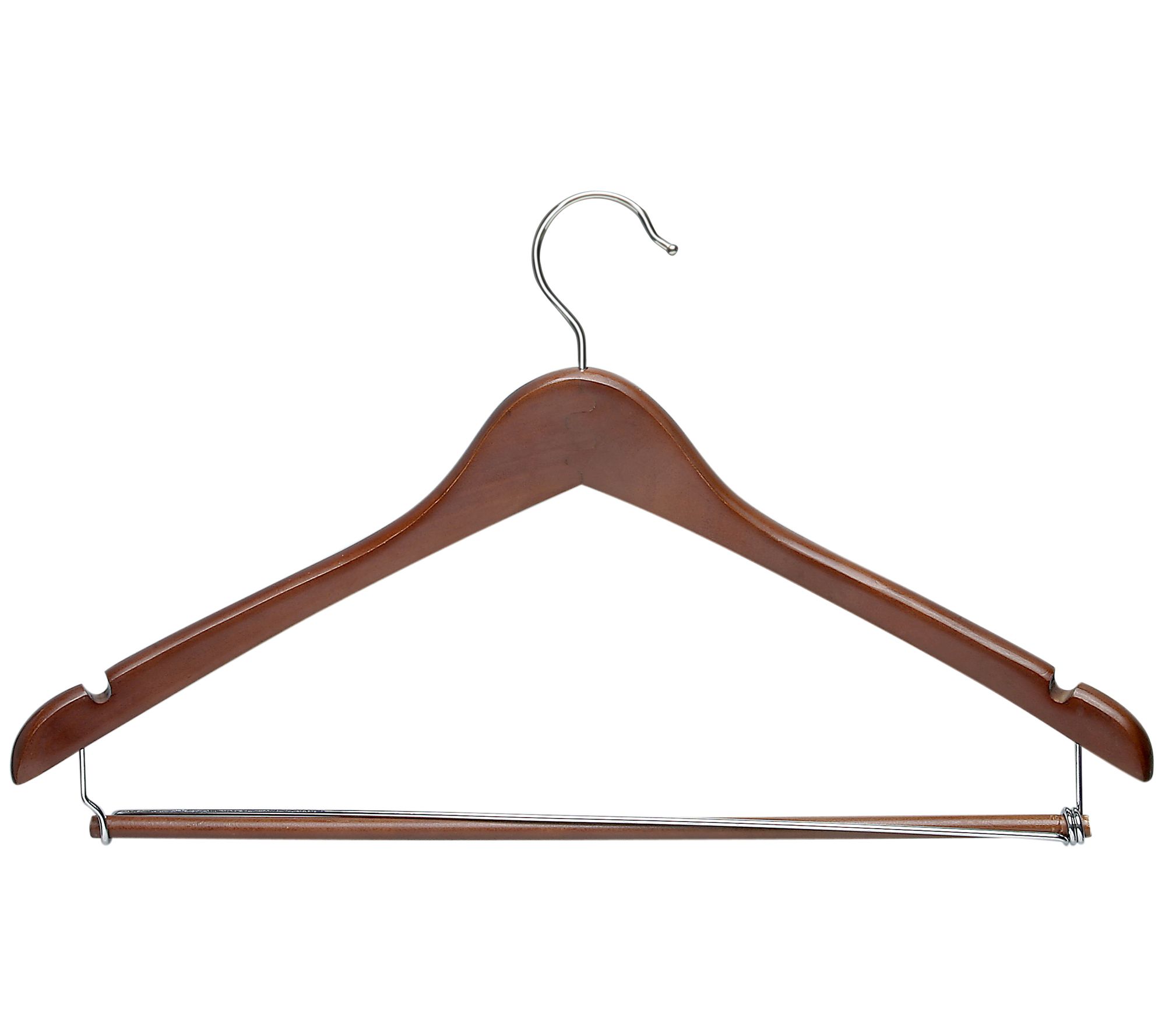 Honey-Can-Do Contoured Cherry Suit Hangers, 6 Pack - QVC.com
