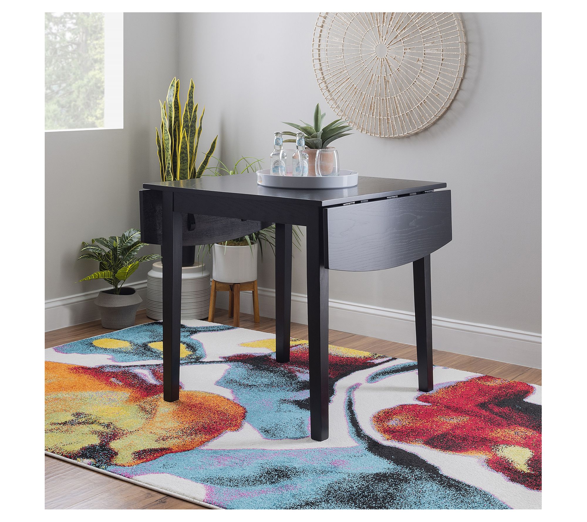 Linon Home Decor Trina Square Drop Leaf Table - QVC.com