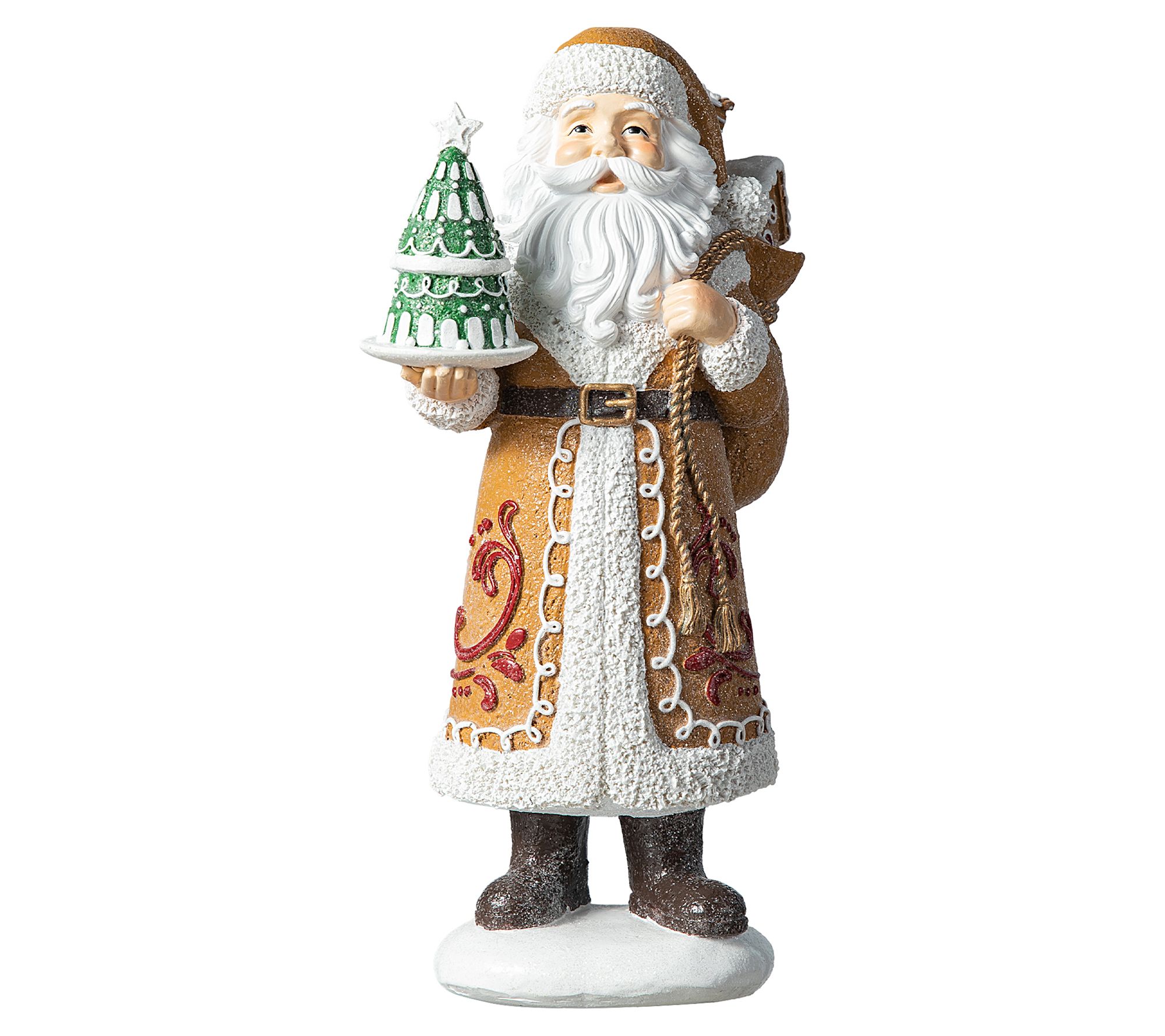Glitzhome 11" Resin Christmas Santa Table Decor - QVC.com