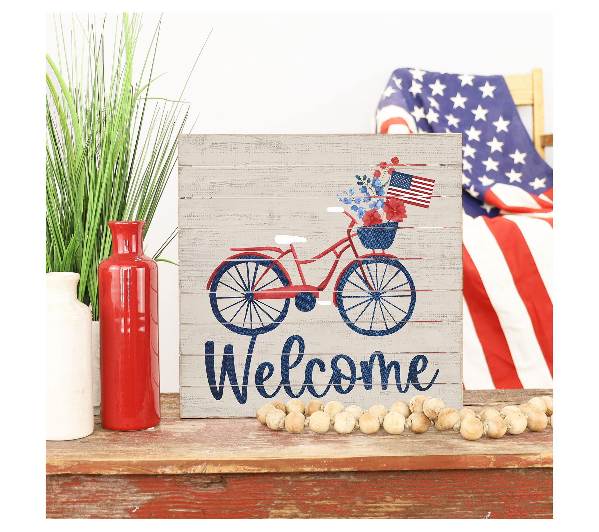 Sincere Surroundings 14" Welcome Bike Perfect Pallet - QVC.com