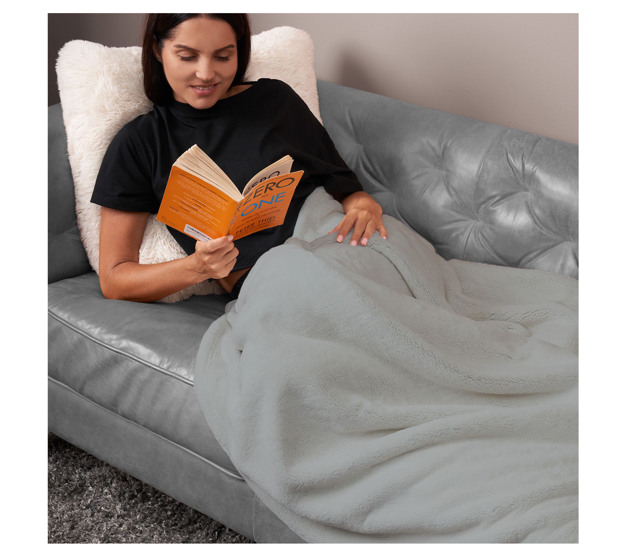 "As Is" Warmwell Heat Sustaining Plush 60x70 Throw - QVC.com