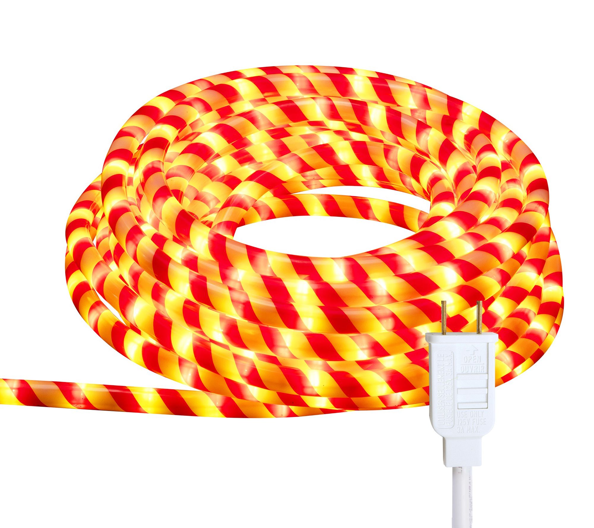 Joyfy 40ft LED Christmas Candy Cane Rope Lights - QVC.com