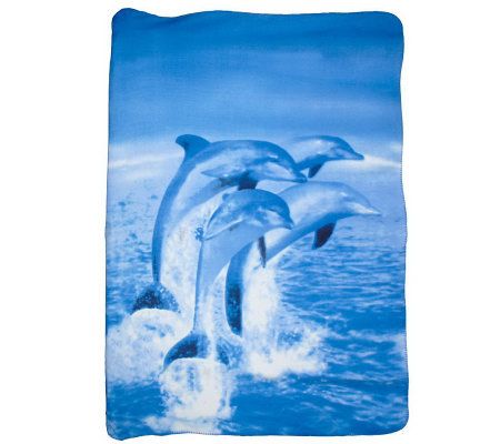 Lightweight Cozy Fleece 48" x 63" Animal Throw - QVC.com
