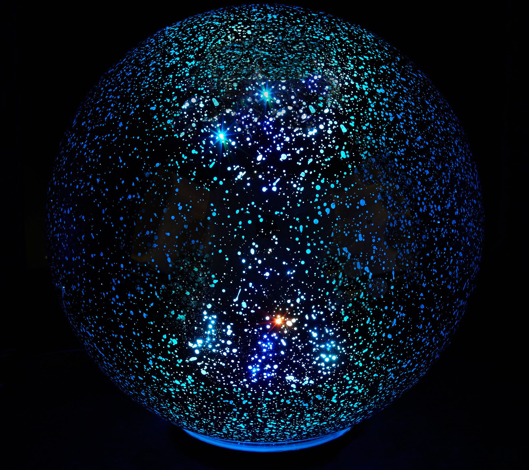 8" Illuminated Mercury Glass Indoor/Outdoor Wireless Sphere by Valerie ...