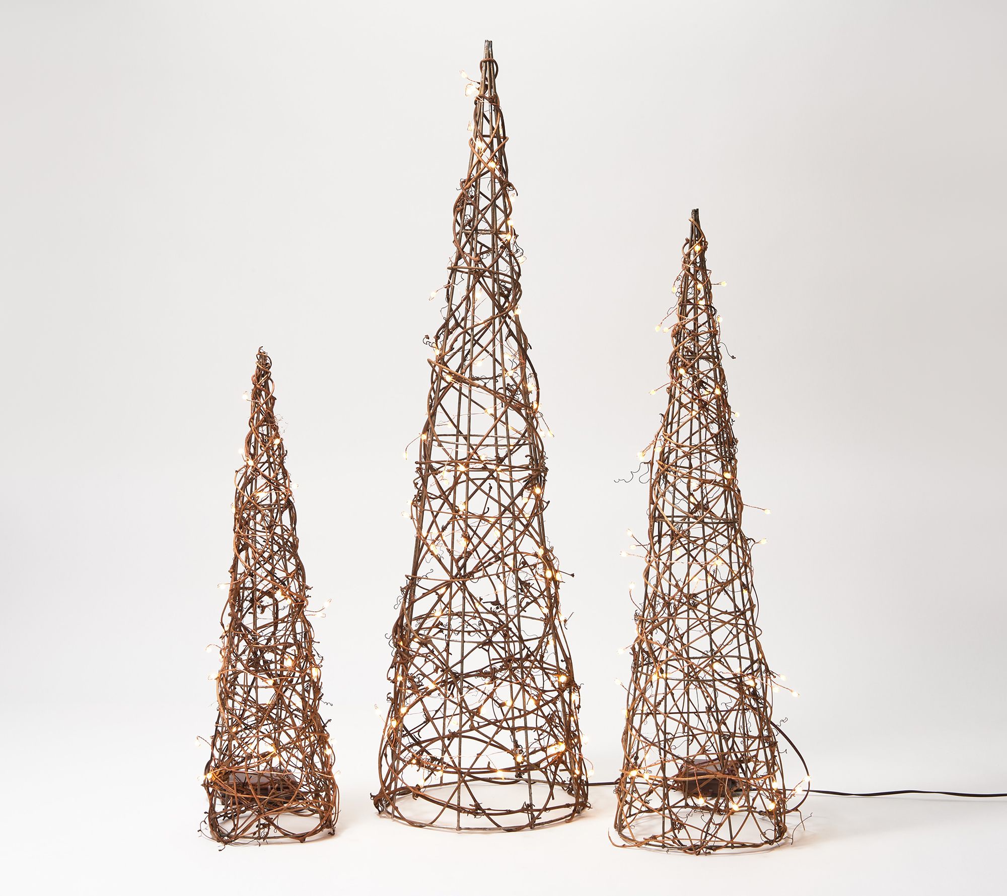 Home Reflections Pre-Lit LED Indoor/Outdoor Rattan Tree - QVC.com
