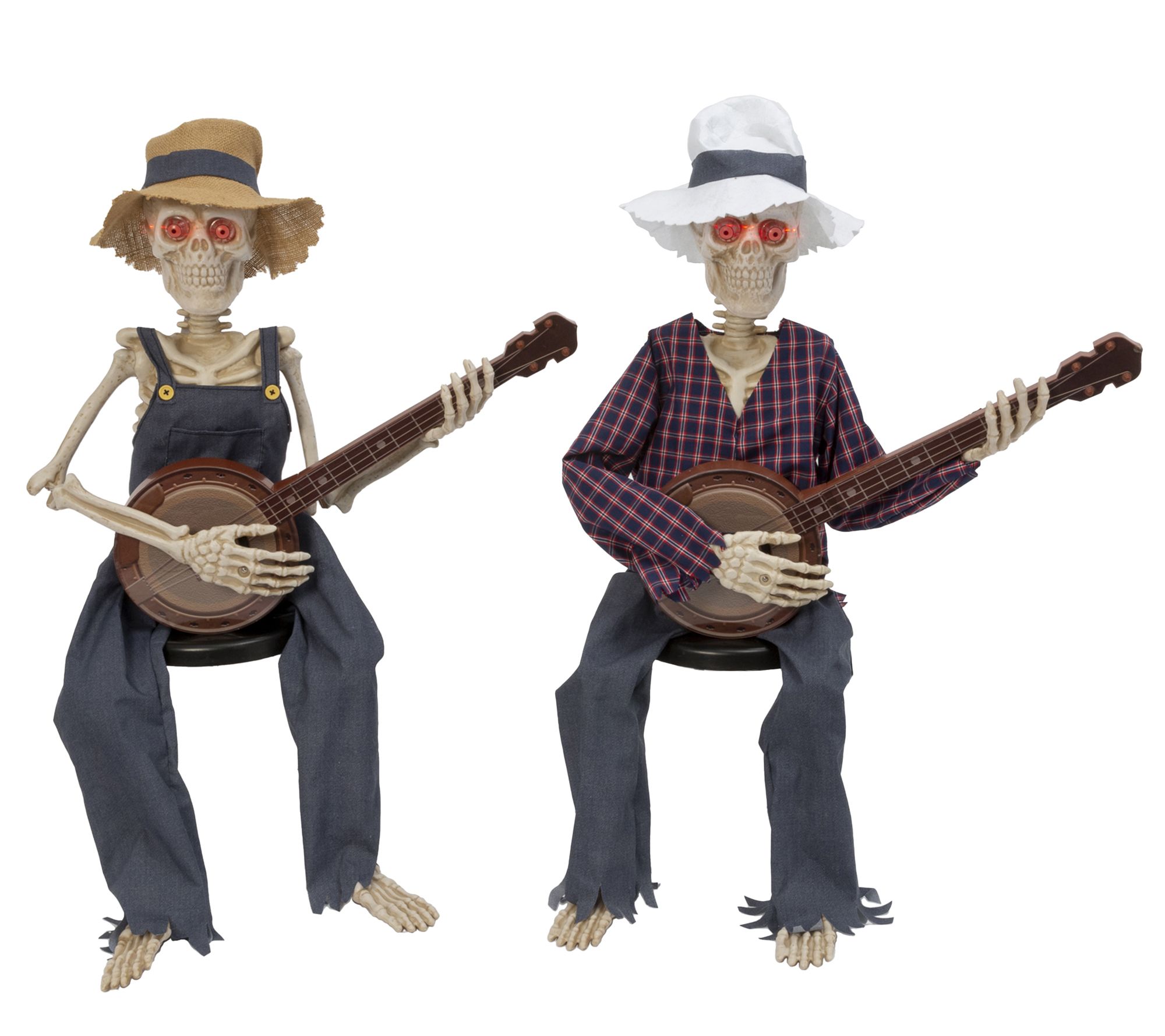 S/2 38-in Skeletons playing harmonica with sound by Gerson Co - QVC.com