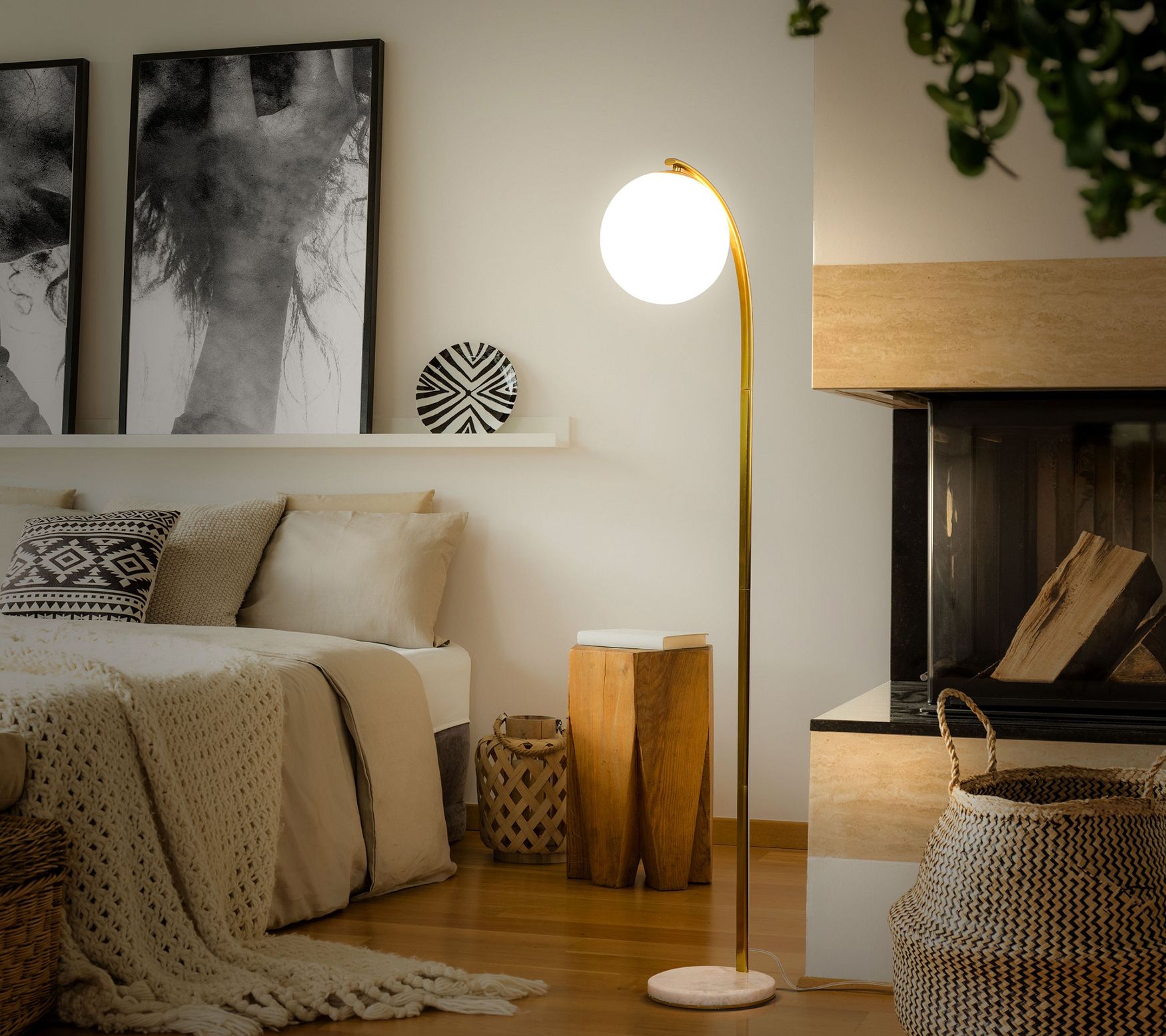 Brightech Luna Drop 75 in. LED Marble Base ArcLamp - QVC.com