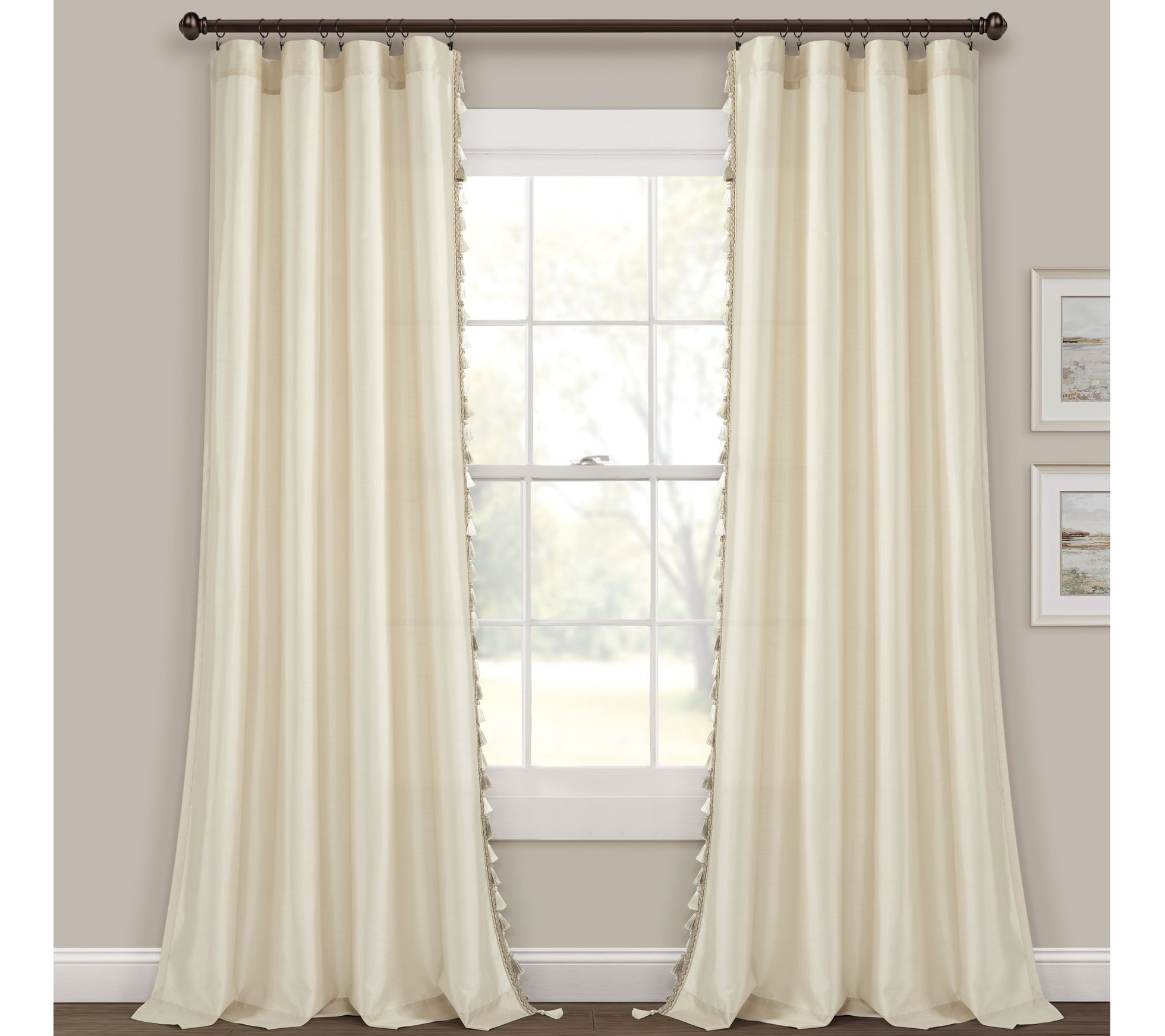 Lush Decor Luxury Regency Faux Window Curtain 52" x 84" - QVC.com