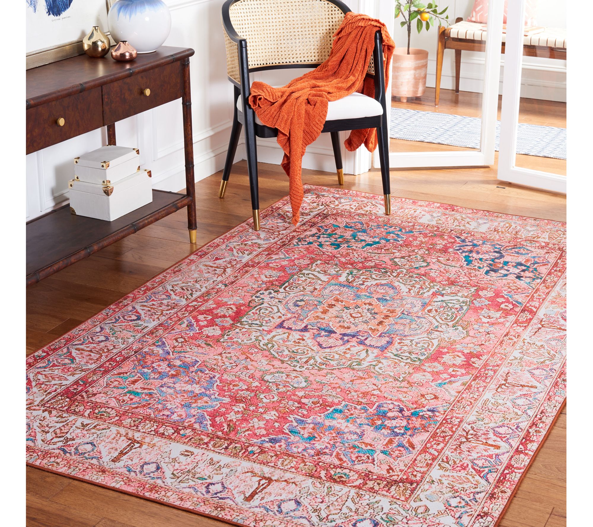 Safavieh Tucson 122 Machine Washable 4' X 6' Rug - QVC.com