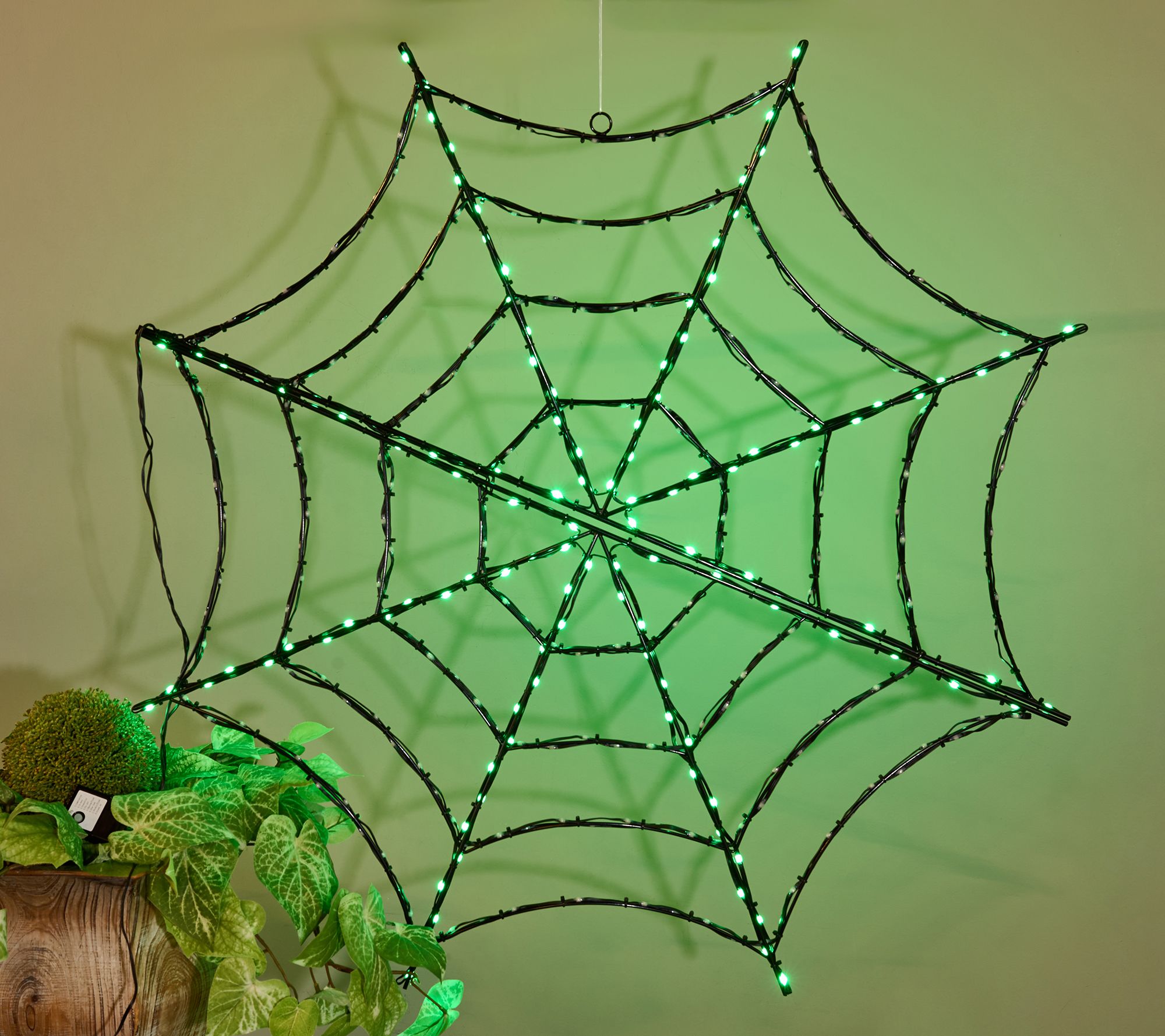 "As Is" Hay & Harvest 36" In/Outdoor Foldable LED Spider Web - QVC.com