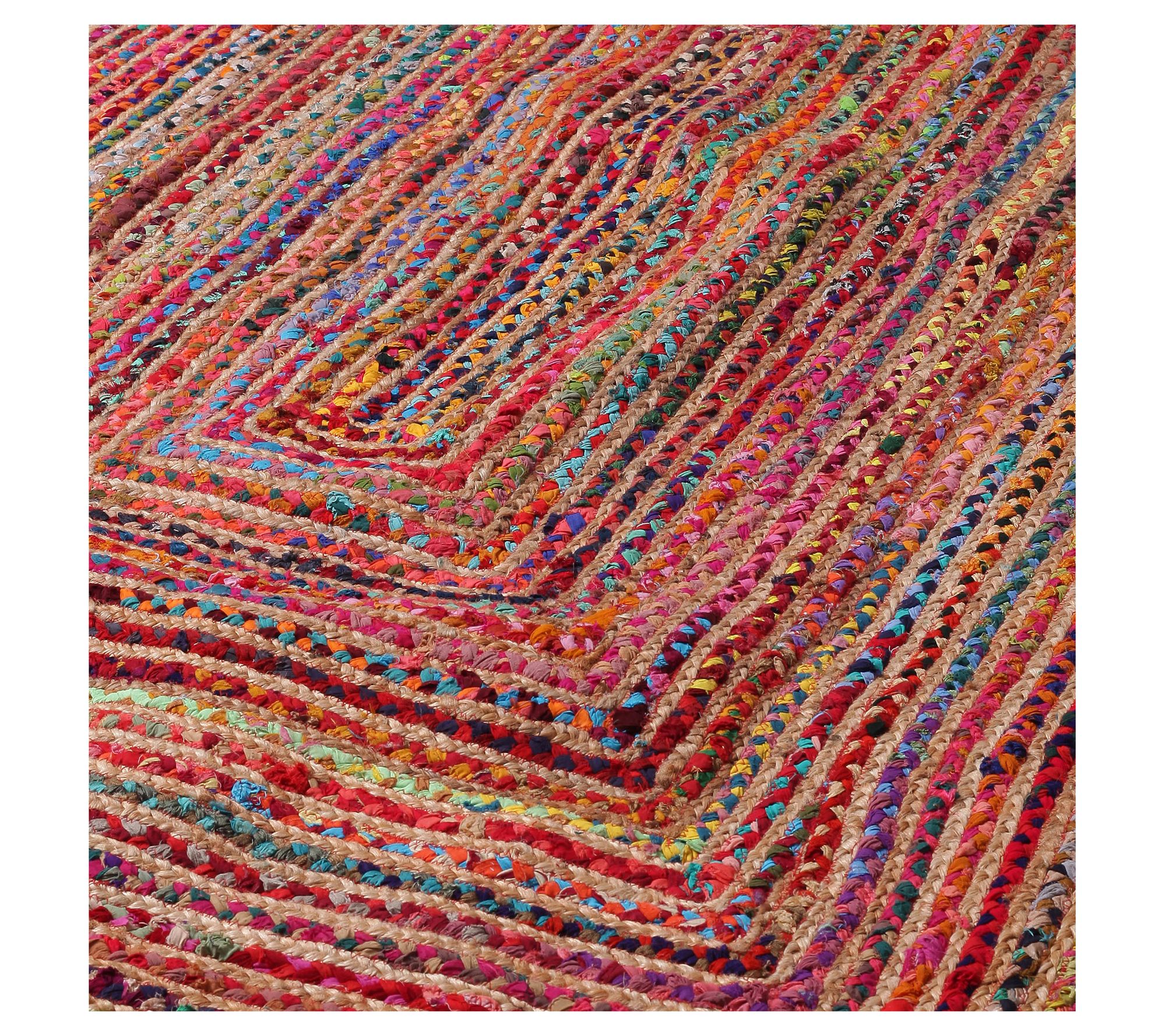 Ox Bay Ingrid Cotton and Jute Rainbow Indoor 3'x 5' Rug - QVC.com
