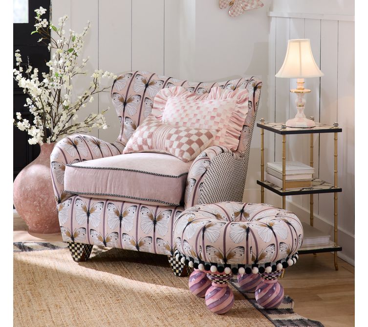 MacKenzie-Childs Rosy Check Ruffle Lumbar ThrowPillow - QVC.com