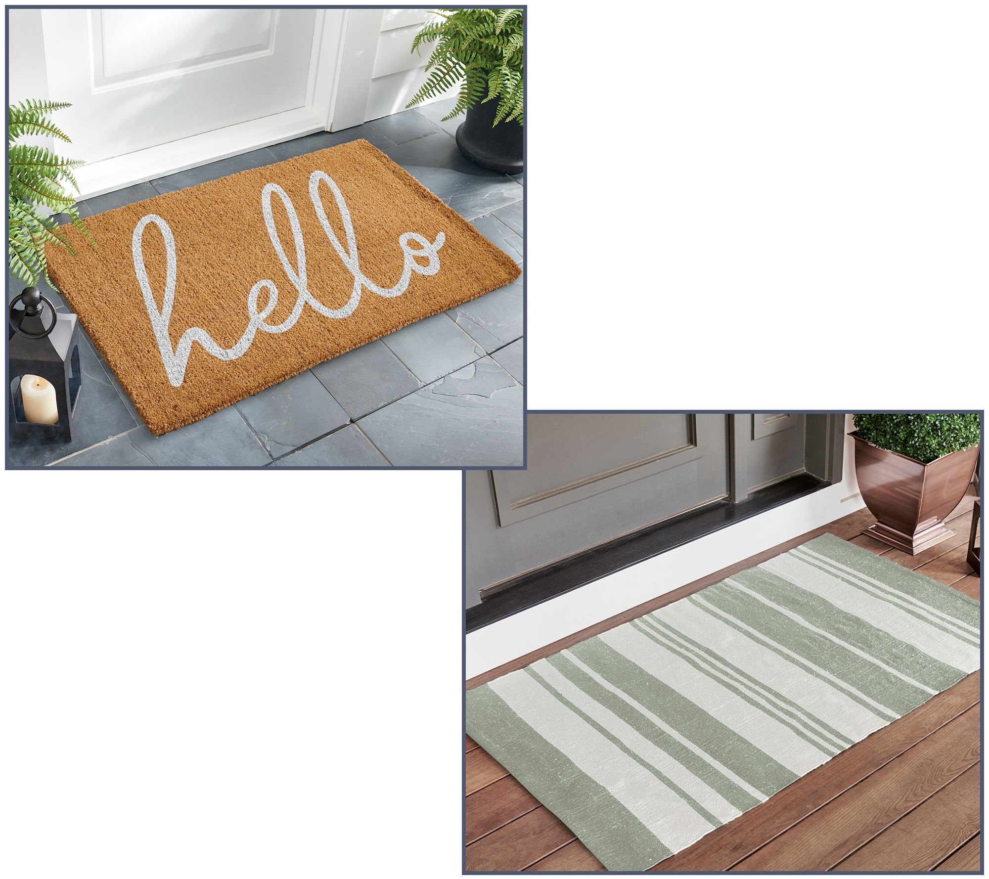 Grandin Road Front Door Door Mat Decorator Collection - QVC.com