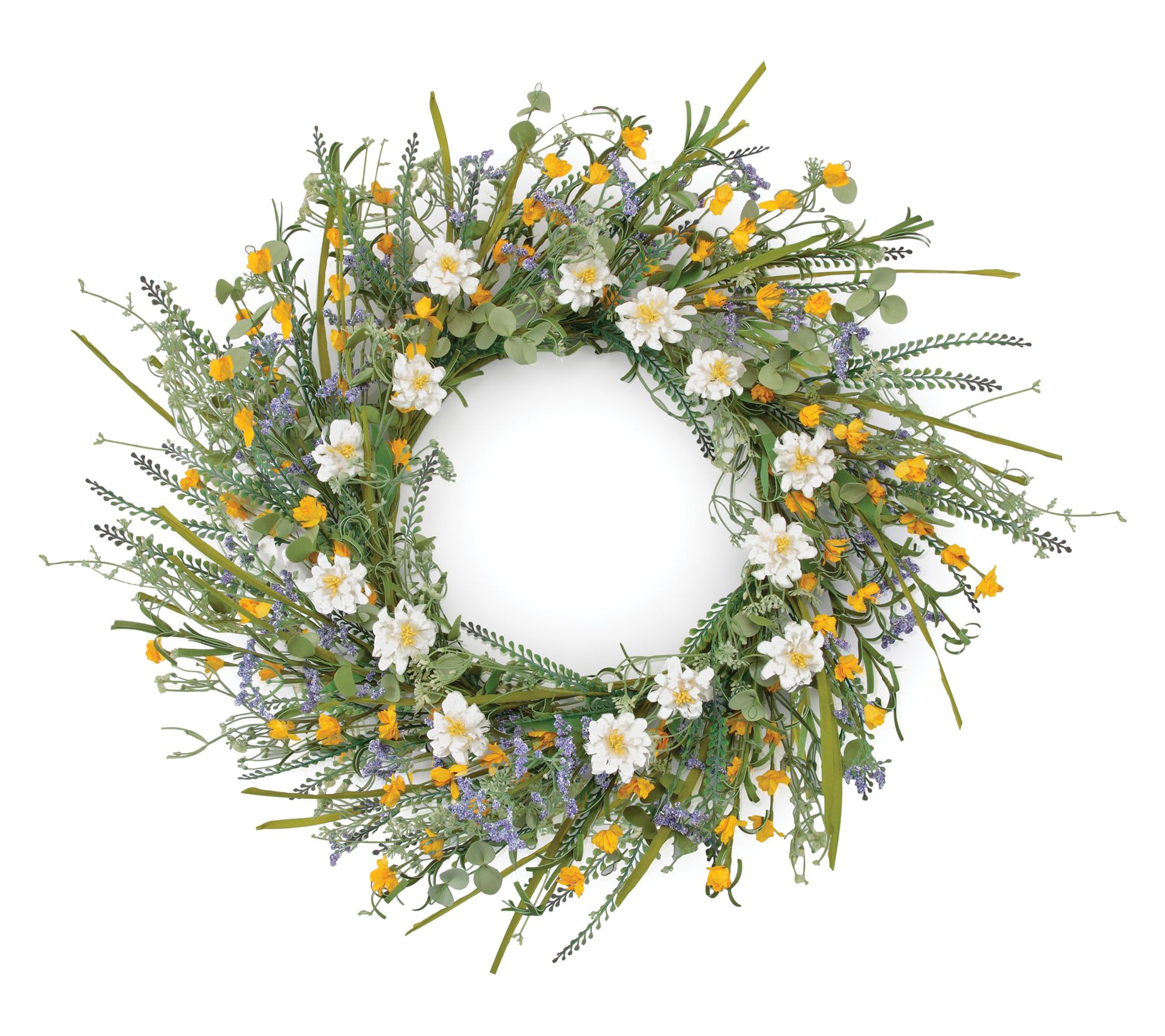 Temp-tations 22" Mixed Floral Wreath - QVC.com