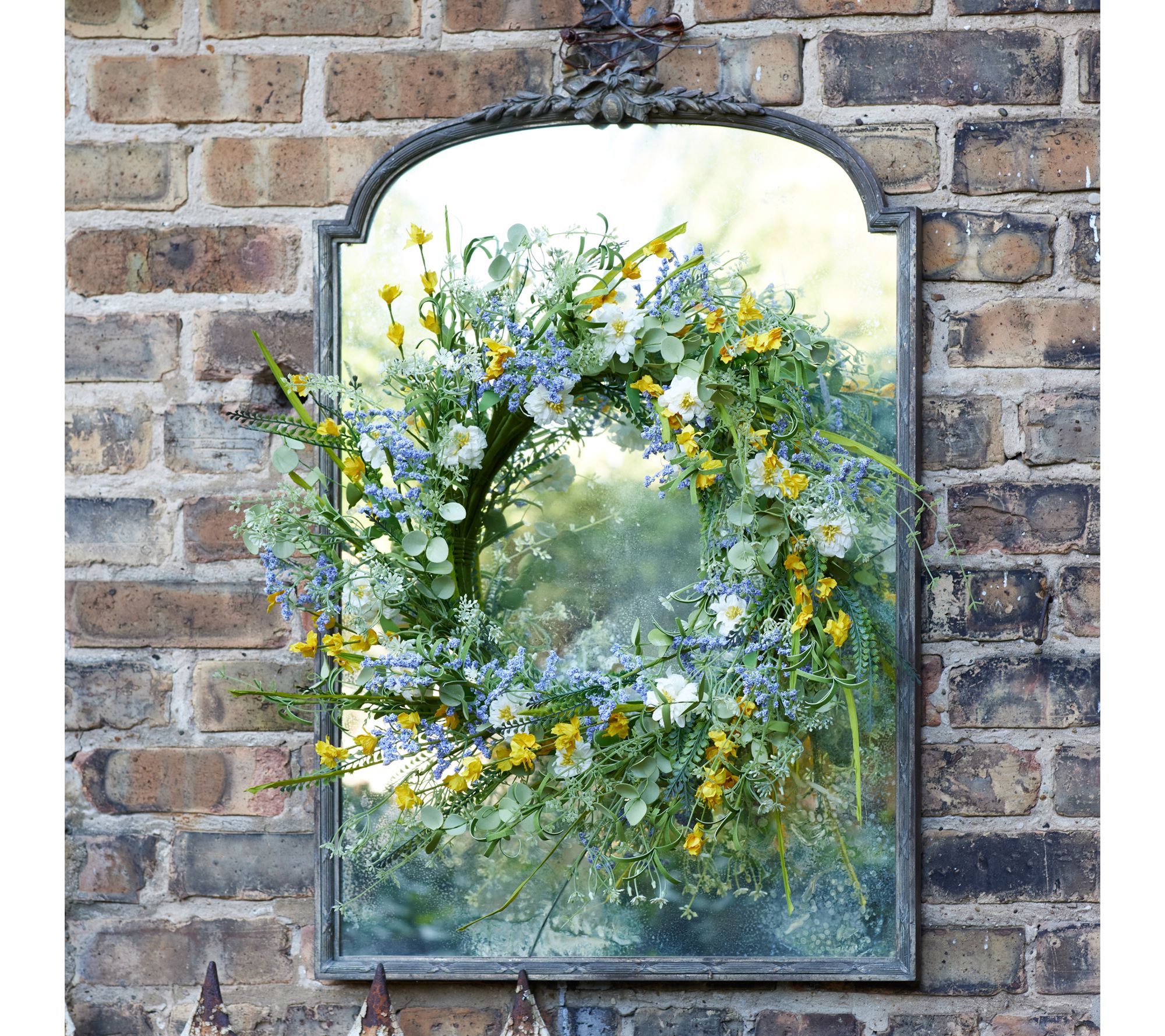 Temp-tations 22" Mixed Floral Wreath - QVC.com