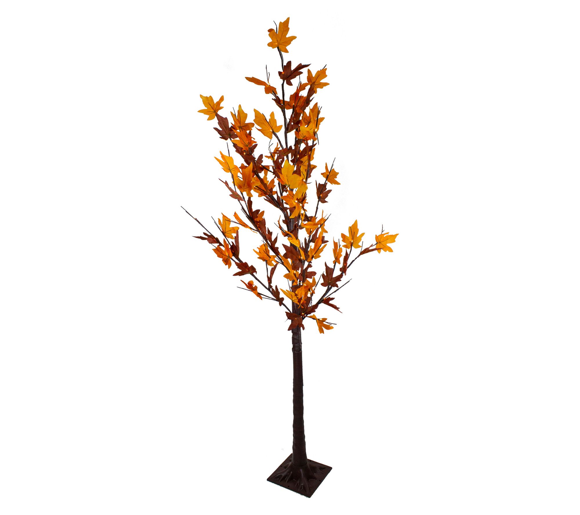 Northlight 6' LED Brown Maple Christmas Tree with Clear Lights - QVC.com