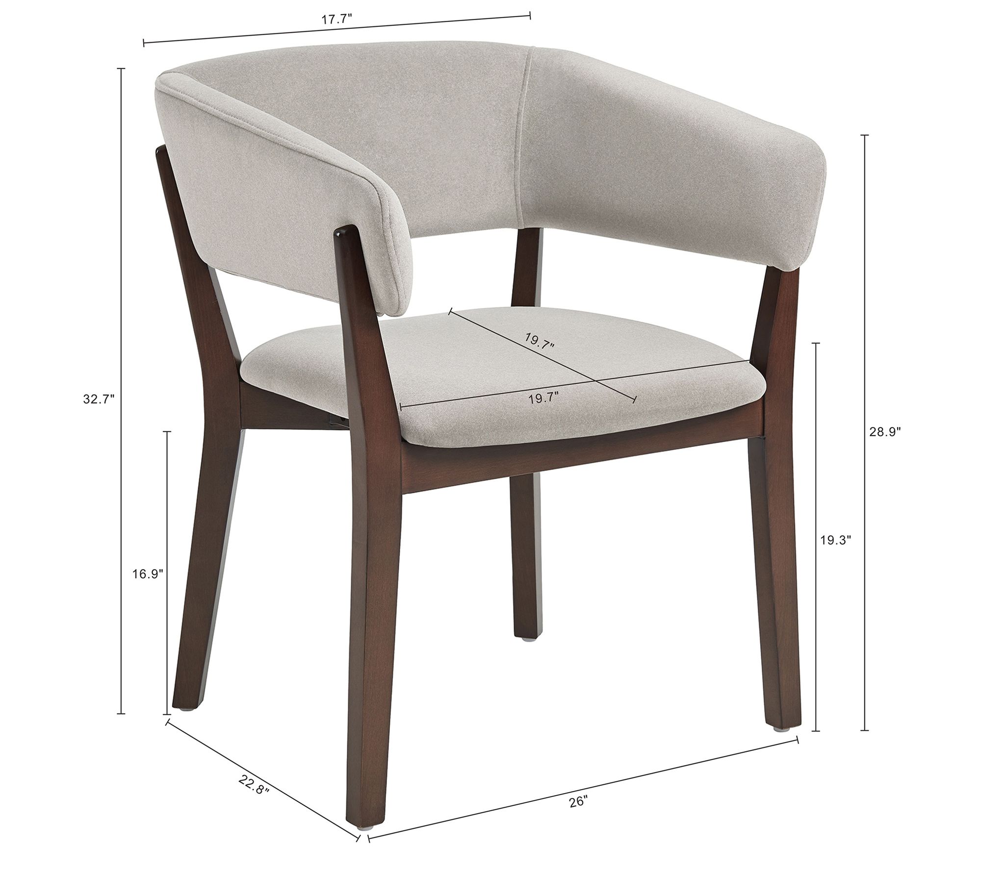 Manhattan Comfort Blake Dining Armchair - QVC.com