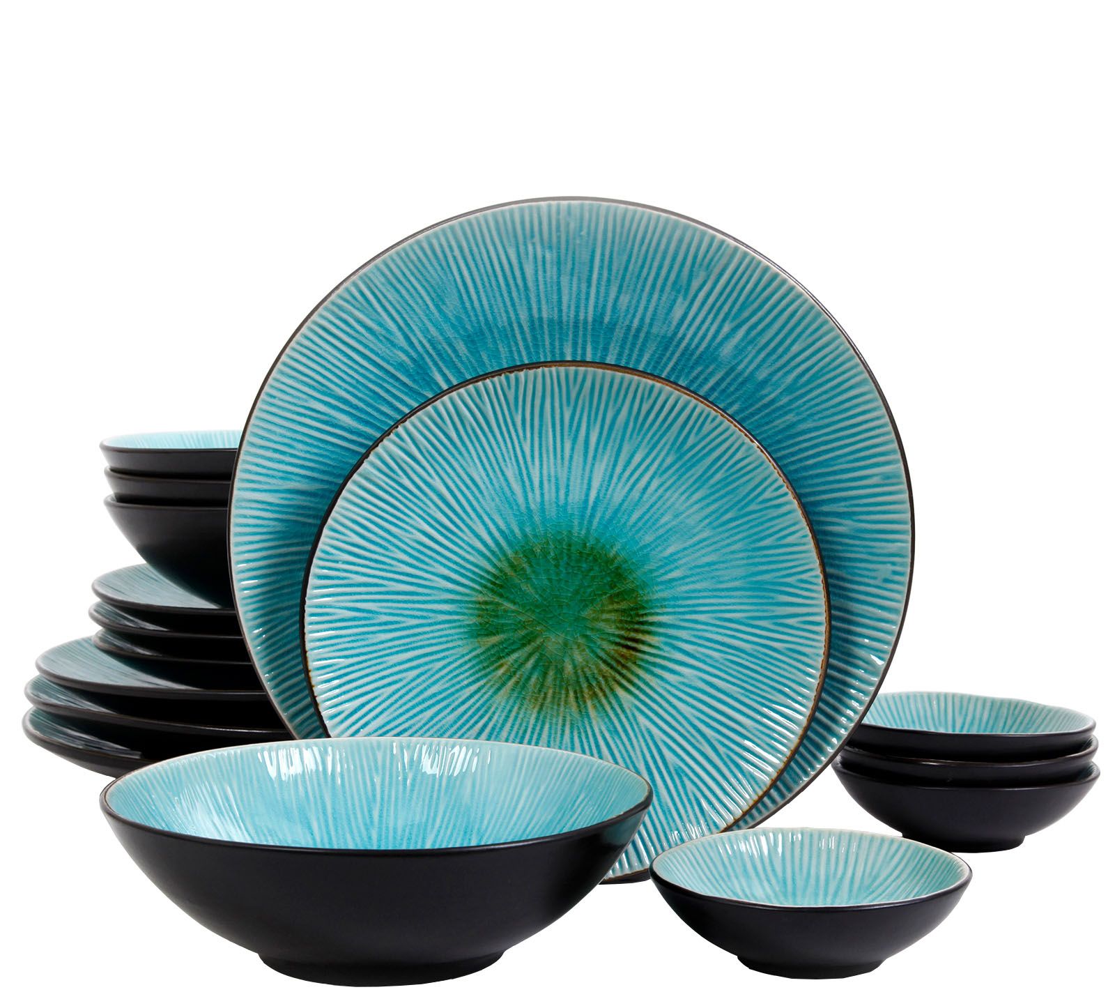 Gibson ShangriLa Court 16-Piece Dinnerware Set - QVC.com