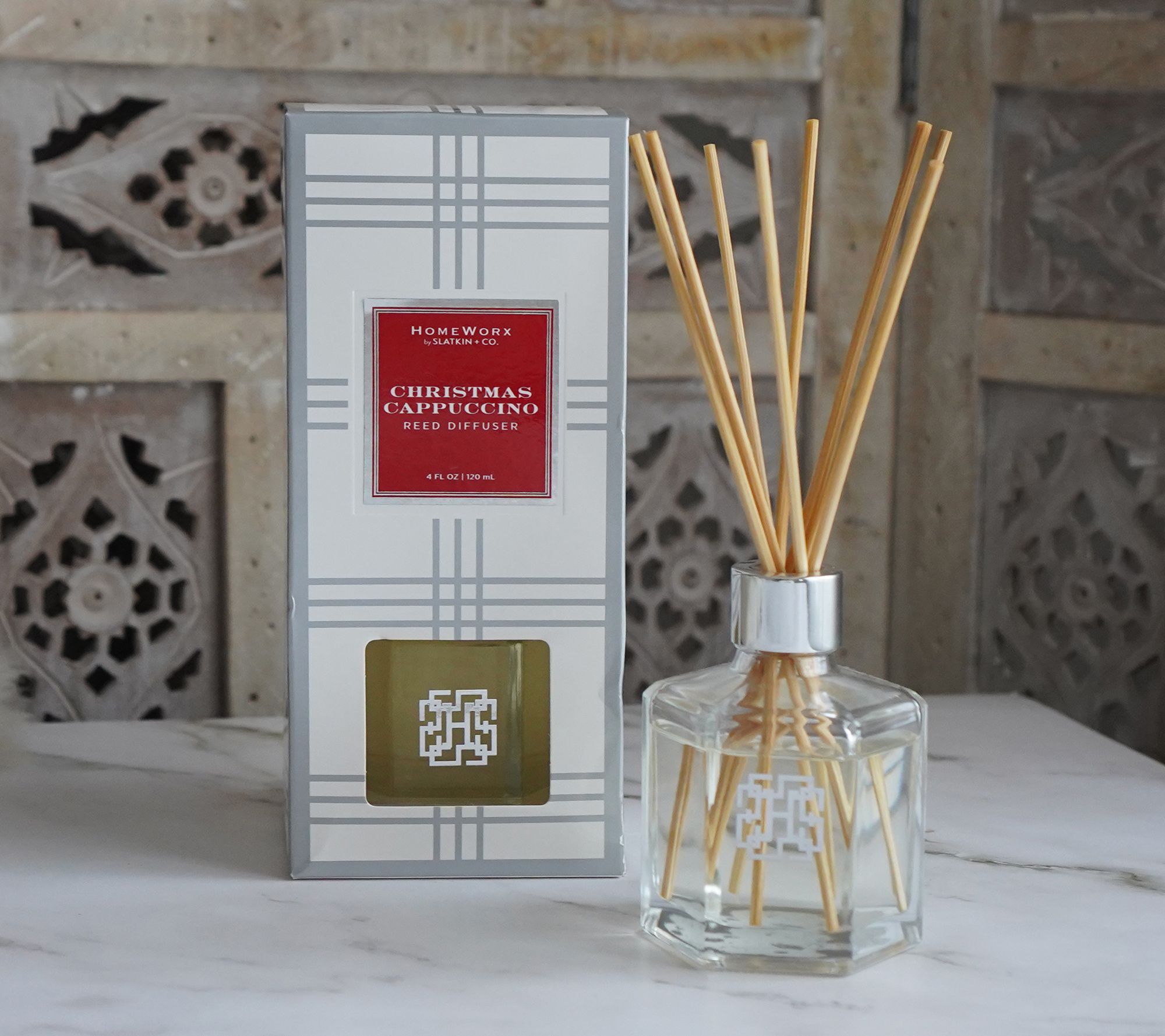 HomeWorx by Slatkin + Co. S/2 Christmas Cappuccino Reed Diffusers - QVC.com