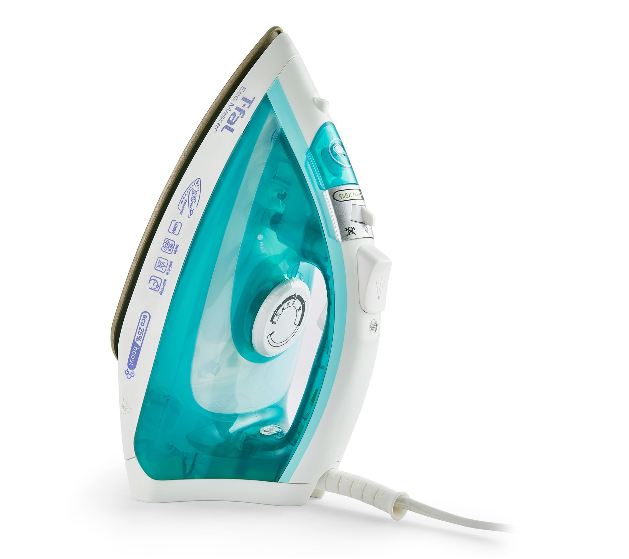 T-fal Ecomaster Steam Iron w/ Steam Trigger & Ceramic Sole - QVC.com