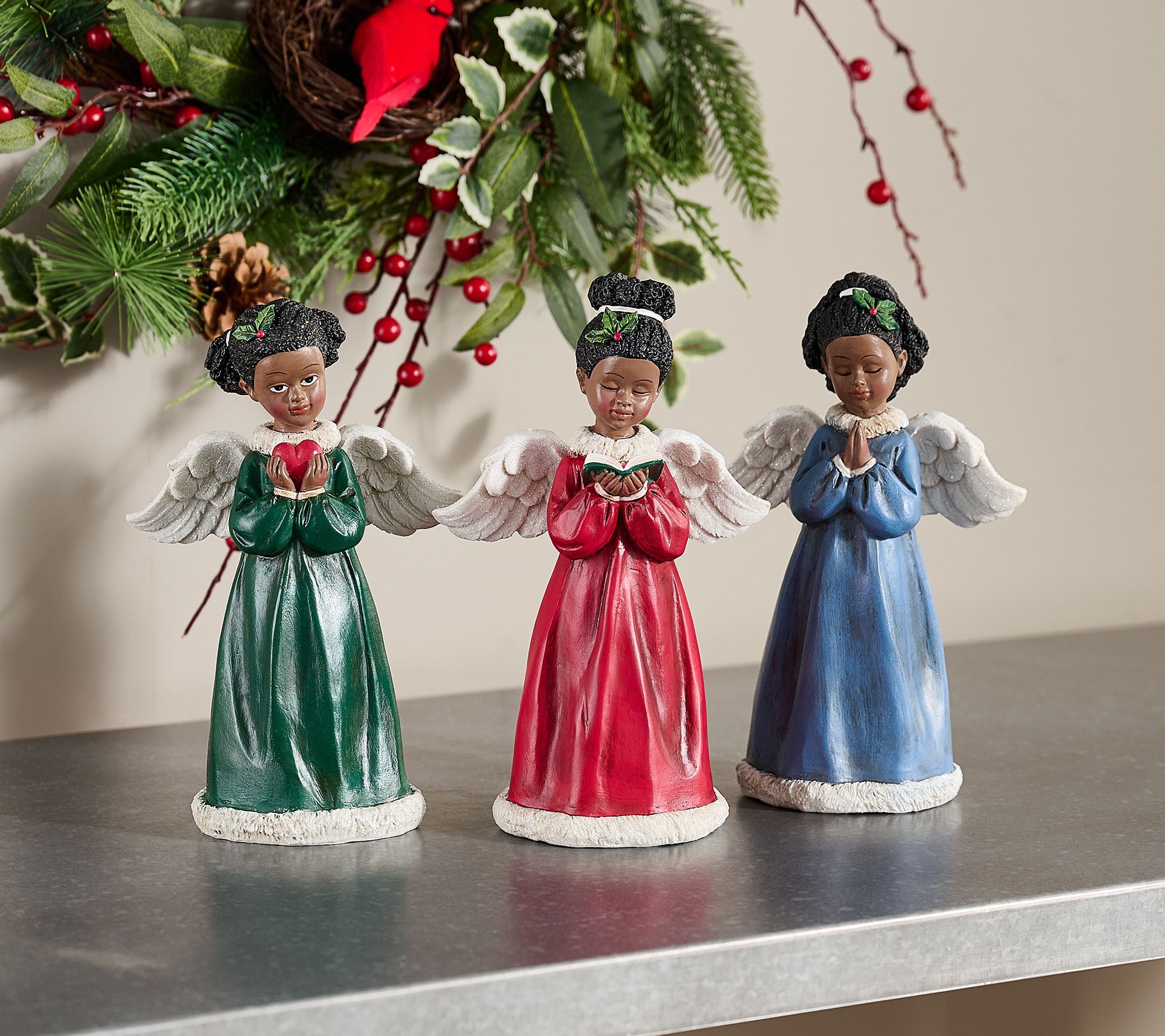 "As Is" Set of 3 9" Angel Figures by Valerie - QVC.com