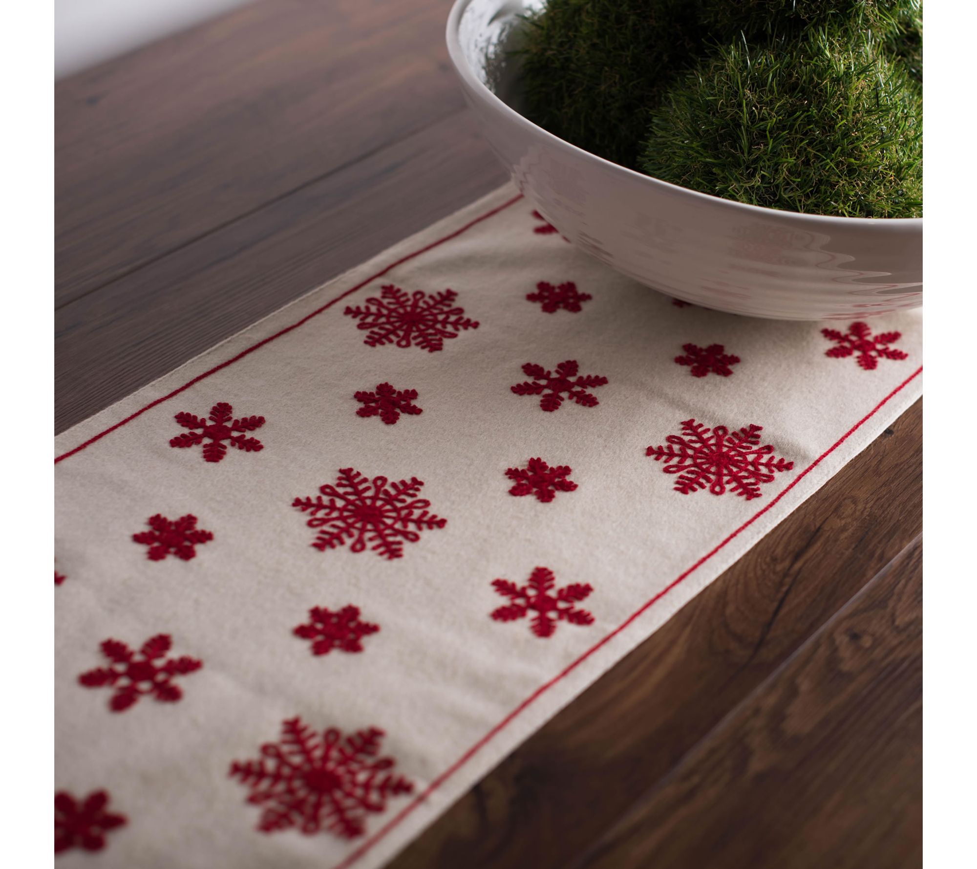 Vickerman 12" x 60" Let It Snow Table Runner - QVC.com