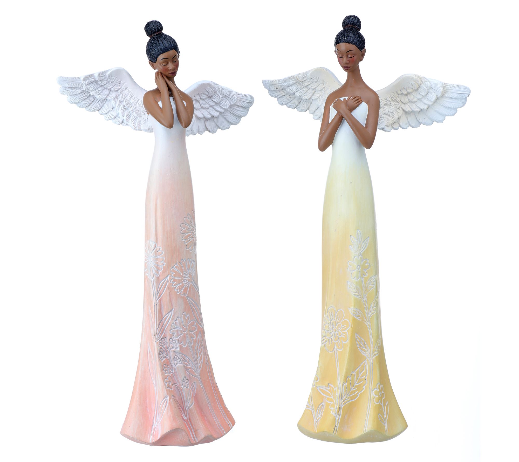 14" Black Garden Angel Set of 2 by Valerie - QVC.com