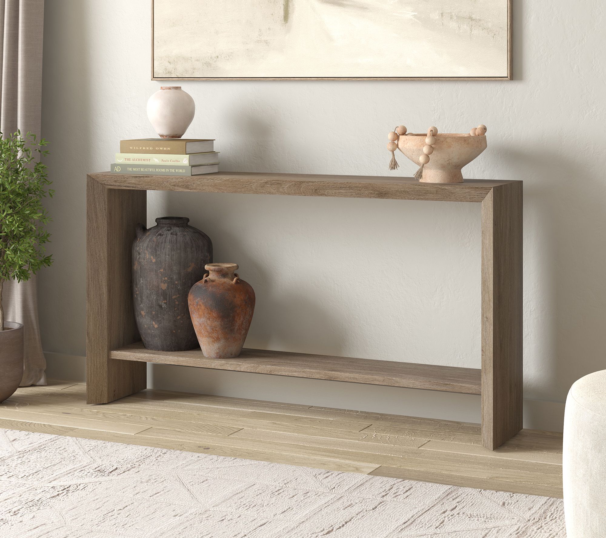 Hudson&Canal Osman 55" W Rectangular Console Table - QVC.com