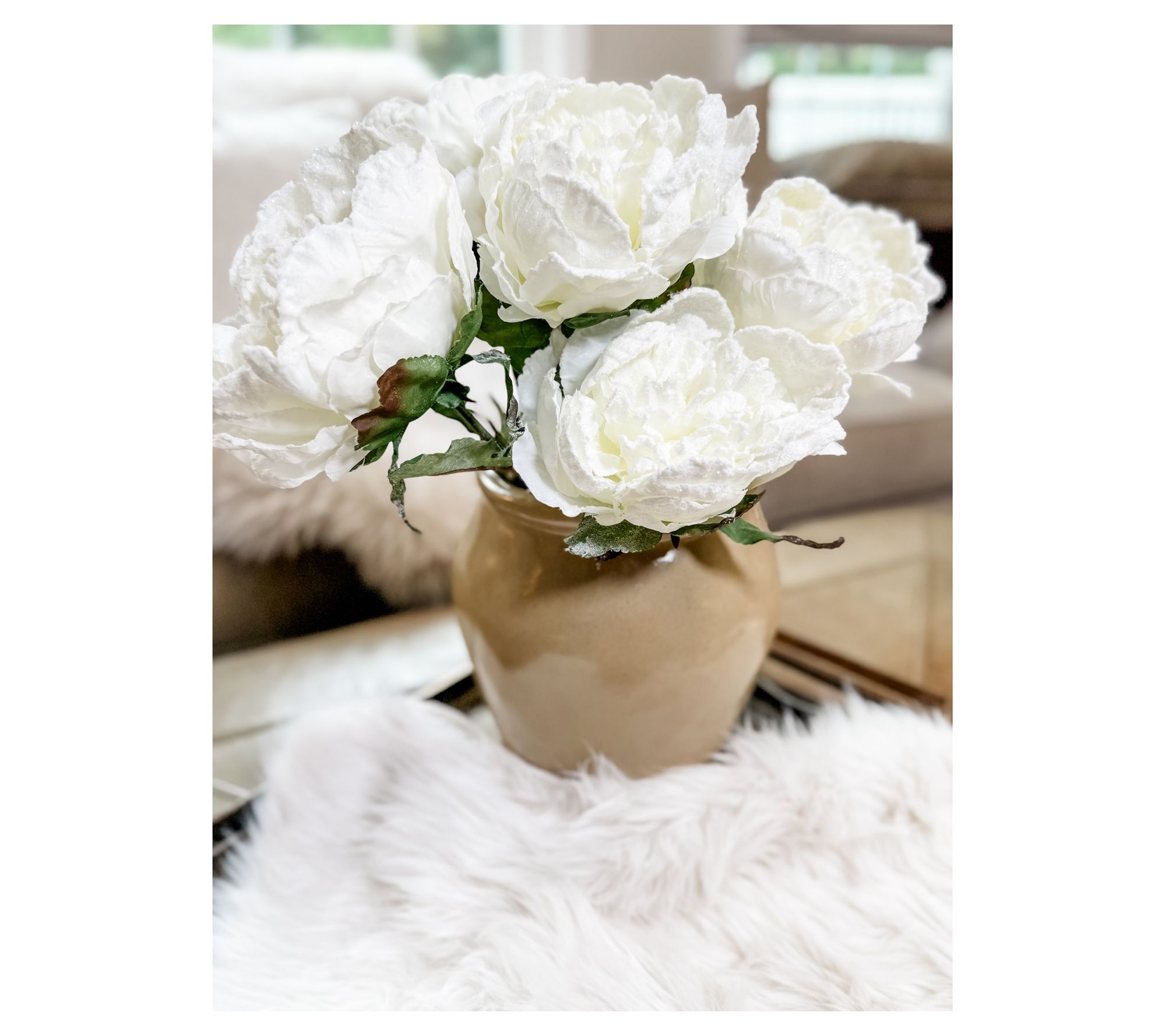 "As Is" Simply Stunning Set of 5 Snowy Peony Picks by Janine Graff ...