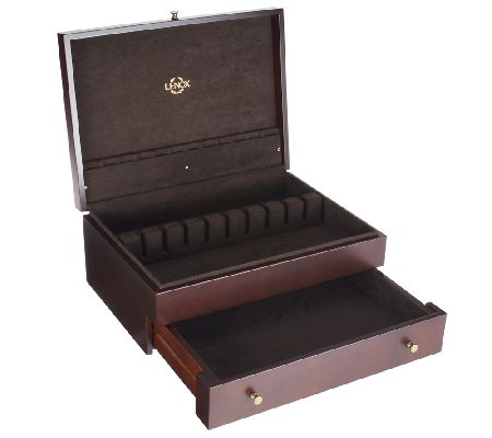 Lenox Wood Flatware Storage Chest with Drawer - QVC.com