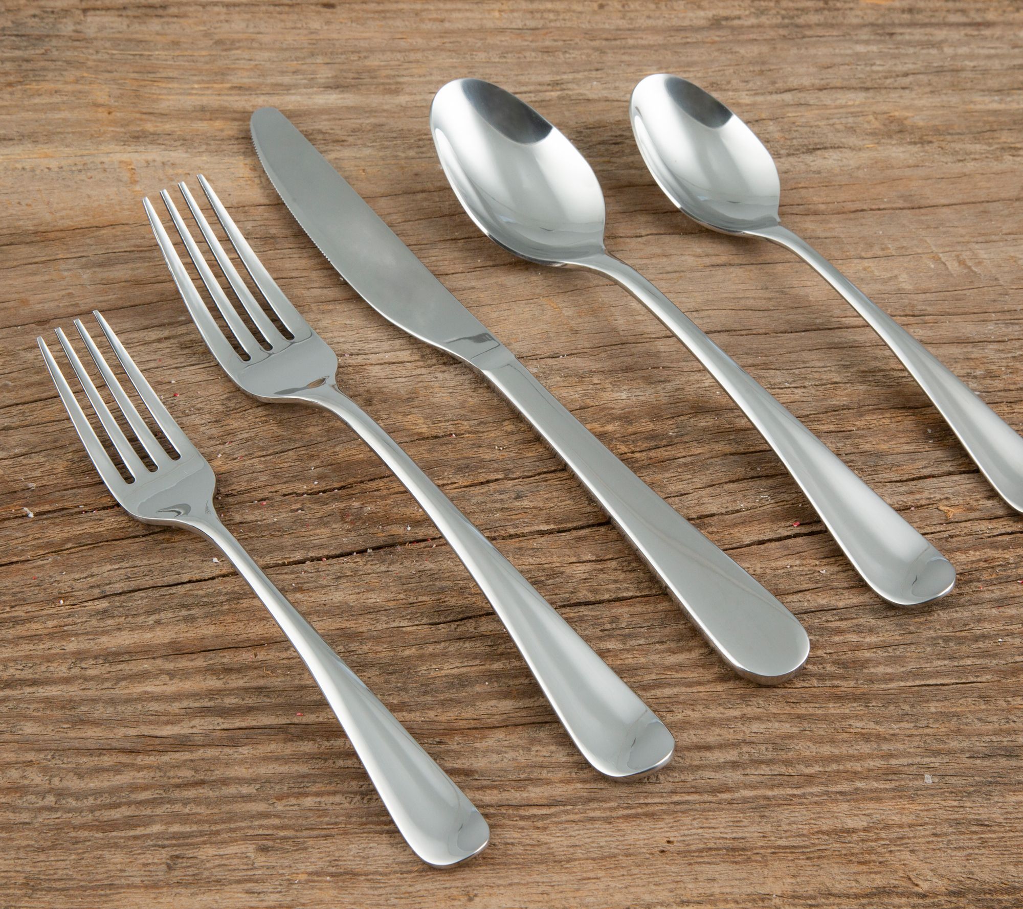 Cambridge Silversmiths Rhiannon Satin 45-PieceFlatware Set - QVC.com