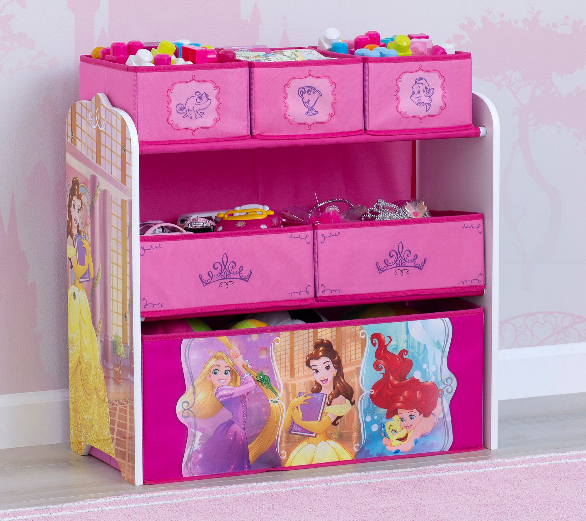 Disney Princess 6-Bin Design and Store Toy Organizer - QVC.com