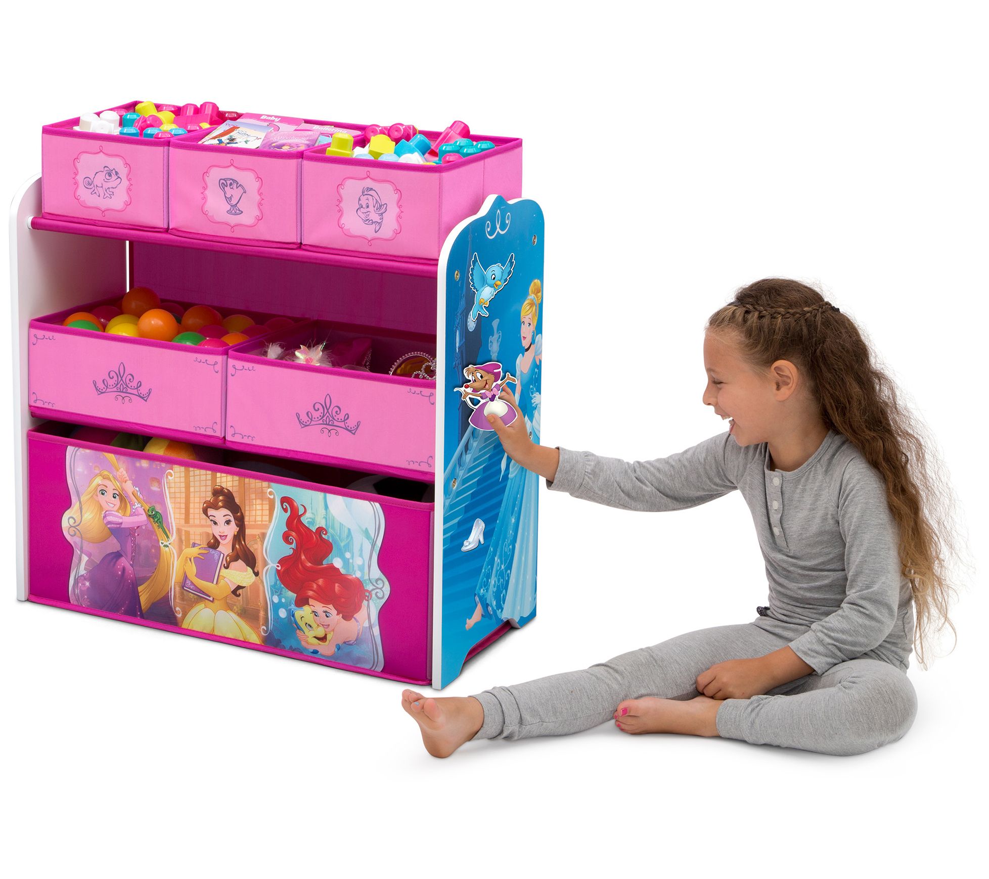 Disney Princess 6-Bin Design and Store Toy Organizer - QVC.com