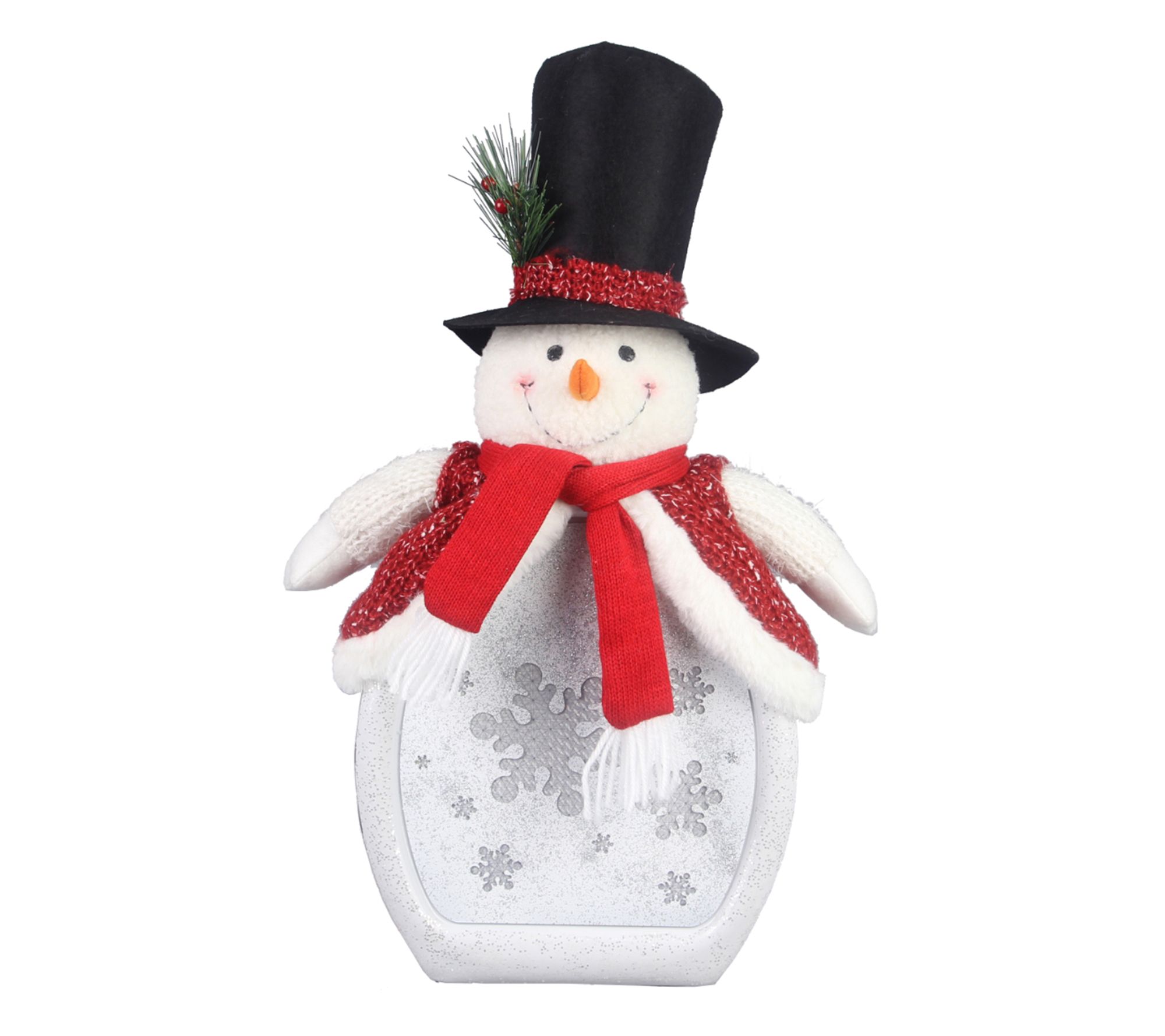 Young's Fabric Snowman w/LED Lights - QVC.com