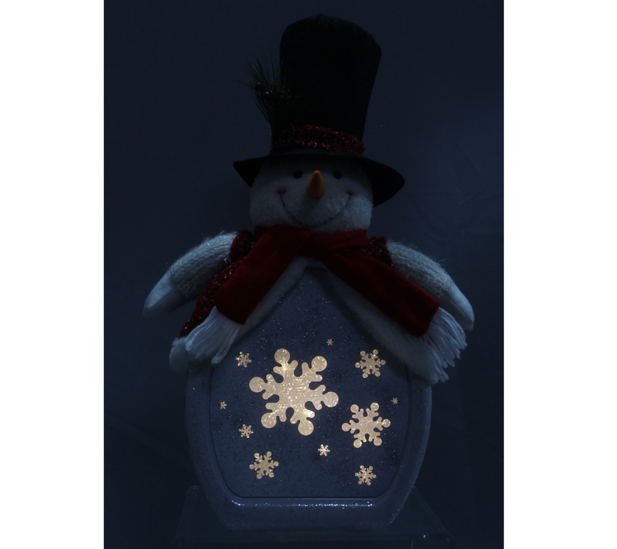 Young's Fabric Snowman w/LED Lights - QVC.com