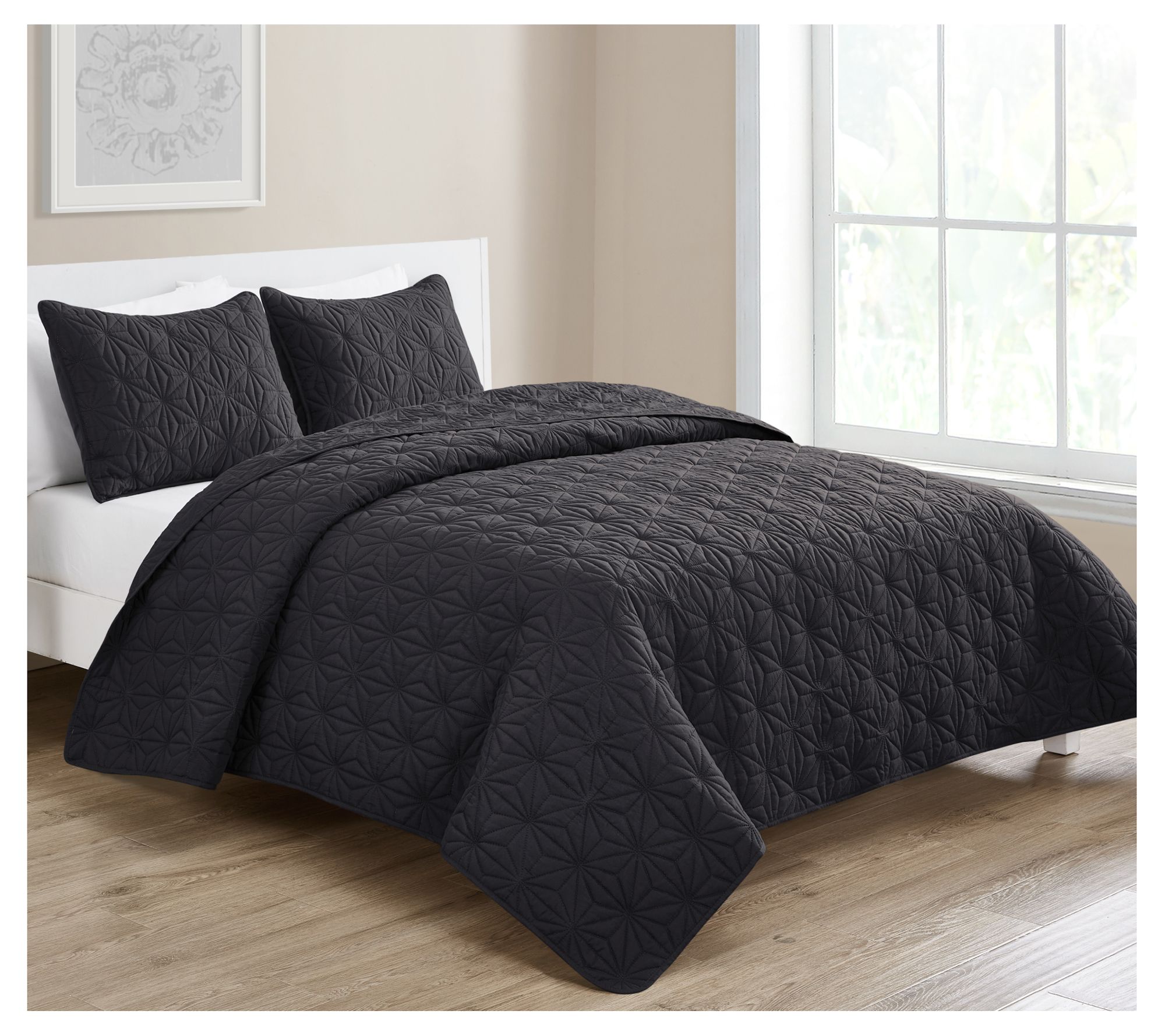 VCNY Home Kaleidoscope Embossed Quilt Set, King - QVC.com