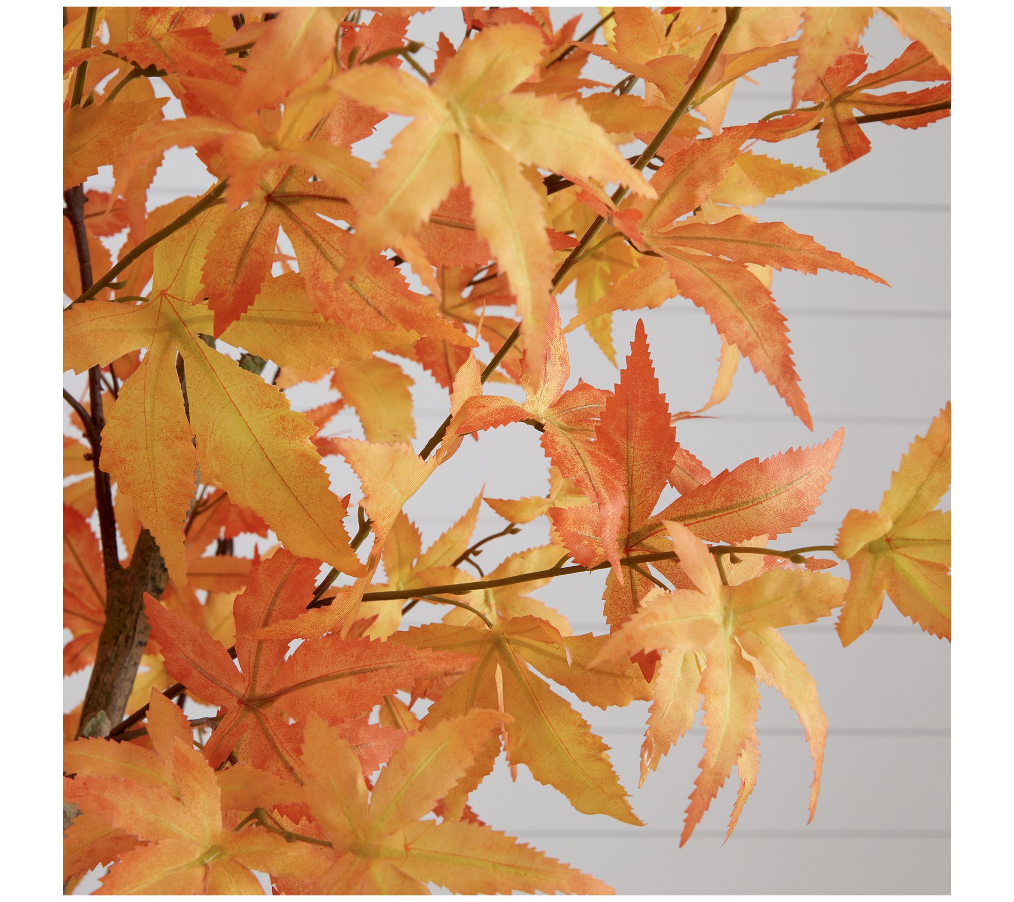 Nearly Natural 7-ft Autumn Maple Artificial Fall Tree - Orange - QVC.com