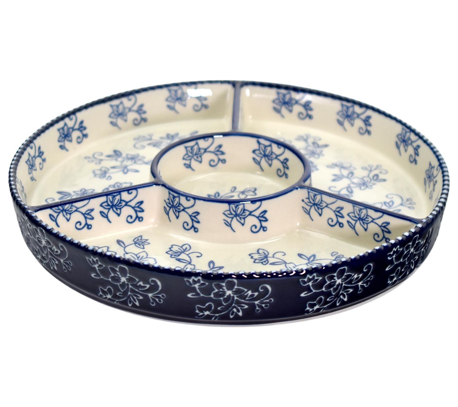 Temp-tations Floral Lace 12" Divided Serving Baker - QVC.com