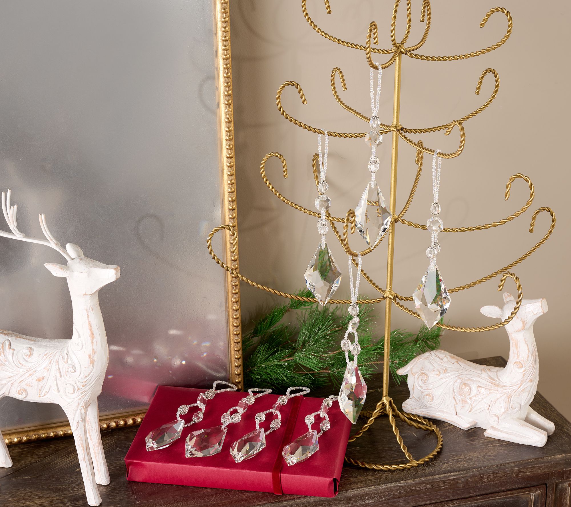 "As Is" Set of 8 Faceted Glass Ornaments by Valerie - QVC.com