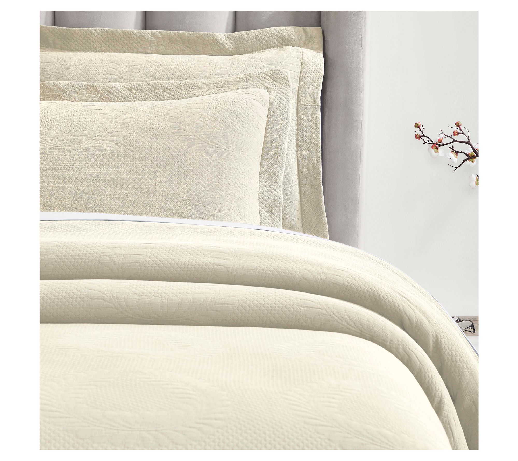 Superior Peploi Cotton Bedspread and Sham Set,Cal King - QVC.com