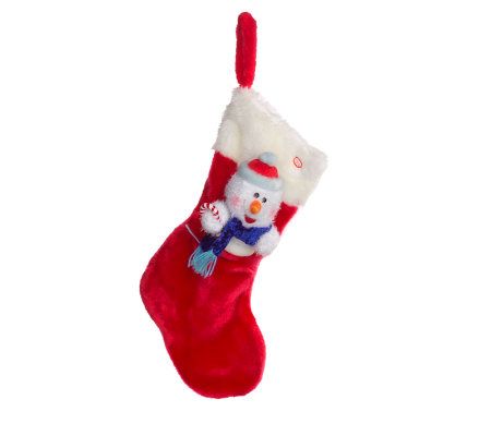 Animated Singing and Talking Christmas Stocking - QVC.com