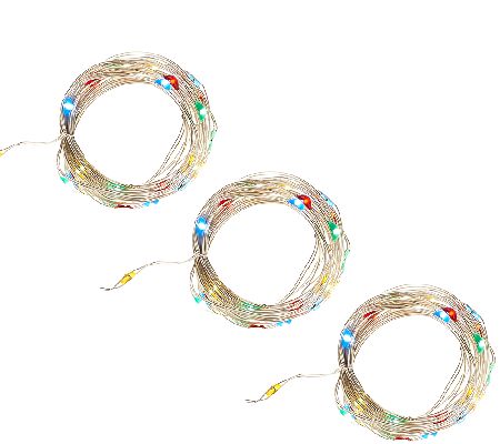 ED On Air Set of 3 Micro Light Strands by Ellen DeGeneres - QVC.com